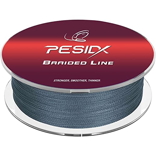 Pesidx Braided Fishing Line, Abrasion Resistant Braided Lines, High Sensitivity and Zero Stretch, 4 Strands to 8 Strands with Smaller Diameter