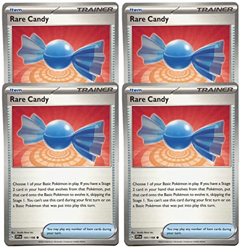 Rare Candy 191/198 - Scarlet & Violet - Pokemon Trainer x4 Card Set - Playset 4X