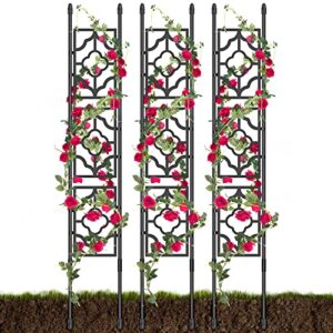 5ft garden trellis for climbing plants outdoor, kalolary screen garden trellis rustproof vine trellis frame cucumber trellis grow support for outdoor indoor fruits vegetables flowers potted plants