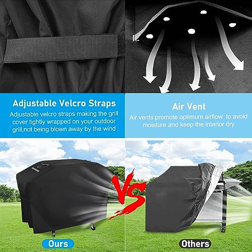 Griddle Cover for Blackstone 28 inch Griddle with Hood,Rip-Proof Upgraded Heavy Duty Material Griddle Cover,Waterproof UV & Fade Resistant Flat Top Gas Grill Cover with Strap and Air Vent