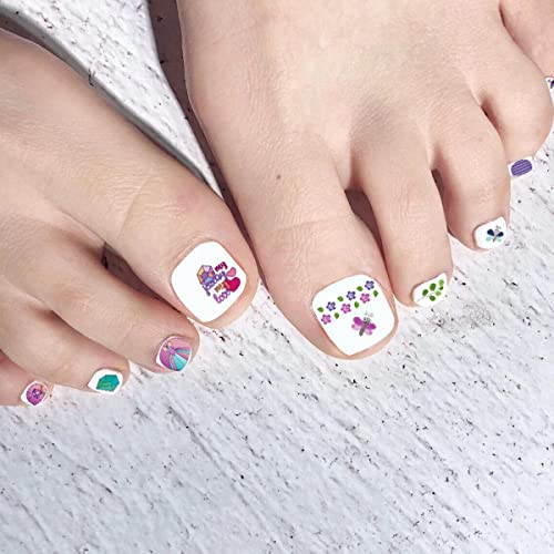 VIWIEU Small Kids Nail Stickers Princess Nails Decals for Little Girls 12 Sheets, 600+ Cute Toddler Tiny Fingernail Wraps Birthday Party Favors, Easter Basket Filler, Christmas Holiday Gift