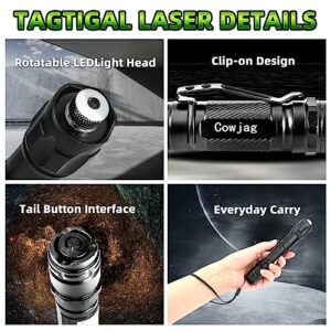 Cowjag Green Laser Pointer High Power, Tactical Long Range [12,000 Ft] Laser, Rechargeable Laser, Single Push On/Off, Adjustable Focus Laser with Carrying Case (Green Light)