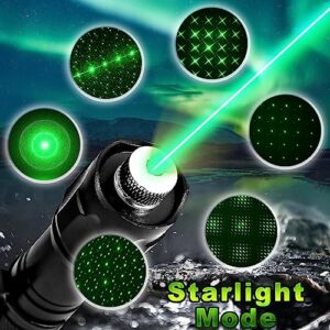 Cowjag Green Laser Pointer High Power, Tactical Long Range [12,000 Ft] Laser, Rechargeable Laser, Single Push On/Off, Adjustable Focus Laser with Carrying Case (Green Light)