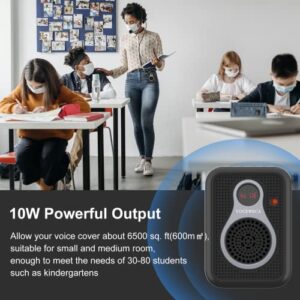 Voice Amplifier with Wired Headset Microphone, Supports Mute, Bluetooth 5.0, Recording, Portable Speech Amplification Speaker for Teachers, Instructors, Tour Guides, Yoga, etc…