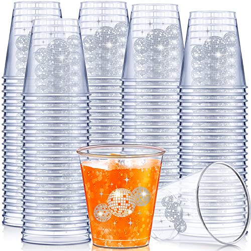 100 Pcs Disco Party Supplies Disco Shot Glasses Disco Ball Disposable Plastic Cups Disco Shot Glasses 70s 80s 90s Party Mini Bachelorette Cups 2oz Cup Bulk for Bachelorette Wedding Party Picnic Travel