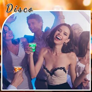 100 Pcs Disco Party Supplies Disco Shot Glasses Disco Ball Disposable Plastic Cups Disco Shot Glasses 70s 80s 90s Party Mini Bachelorette Cups 2oz Cup Bulk for Bachelorette Wedding Party Picnic Travel