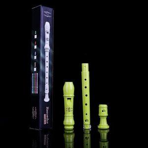 Glory Soprano Recorder Instrument for Kids Beginner, German Fingering C Key Recorder Instrument,Green