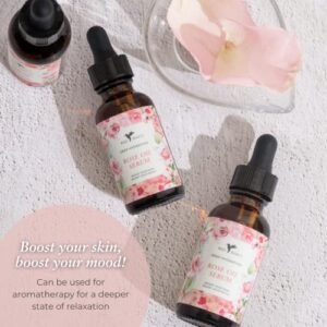 Baja Basics Rose Oil for Face, Rose Essential Oil, Face Serum and Rose Oil for Skin, Hair and Nails, Unrefined Moisturizer, Hydrating All Natural Skincare Product 1 oz