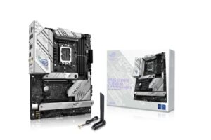 asus rog strix b760-a gaming wifi intel® b760 (13th and 12th gen)lga 1700 white atx motherboard, 12 + 1 power stages, ddr5, pcie 5.0,three m.2 slots, wifi 6e, usb 3.2 gen 2x2 type-c, and aura sync rgb