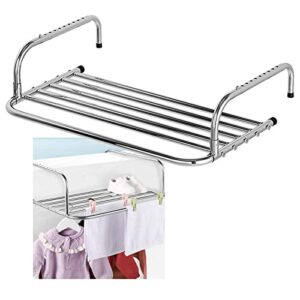 whalebee stainless steel clothes hanger rack, laundry rack clothes drying rack wall-mounted multifunction 40/50/60/70/80cm space saving, for clothes sheets folding towel rack