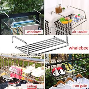 whalebee Stainless Steel Clothes Hanger Rack, Laundry Rack Clothes Drying Rack Wall-Mounted Multifunction 40/50/60/70/80cm Space Saving, for Clothes Sheets Folding Towel Rack