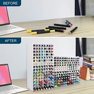 YUIONNAY Marker Organizer-Copic Marker Storage - Marker Holder for Desk Holds 120 Markers