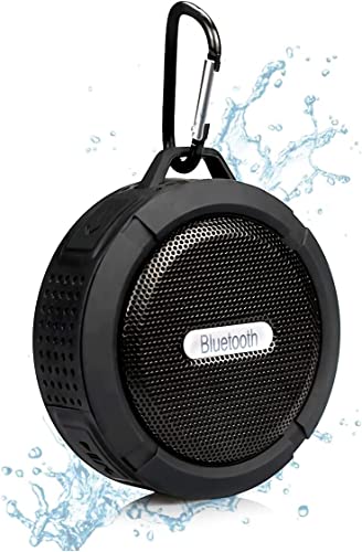 Mini Shower Speakers, IP65 Waterproof Bluetooth Portable Speakers and True Wireless Stereo and Dsp Technology, 6 Hours Playback and Microsd Card, Internal Microphone, Suction Cup, for Pool, Beach