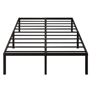 caziwhave 18 Inch Bed Frames Full Size Heavy Duty Platform with Sturdy Metal Slats No Box Spring Needed Easy Assembly Under Bed Storage Noise-Free Non-Slip Black