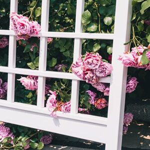 56.7" W x 97" H Vinyl Trellis Support for Outdoor Climbing Plants and Rose Vines, Durable Décor Lattice for Garden&Backyard, Lawn