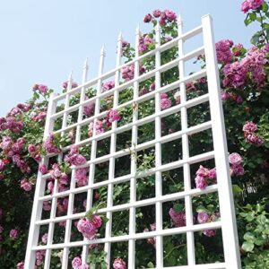 56.7" W x 97" H Vinyl Trellis Support for Outdoor Climbing Plants and Rose Vines, Durable Décor Lattice for Garden&Backyard, Lawn