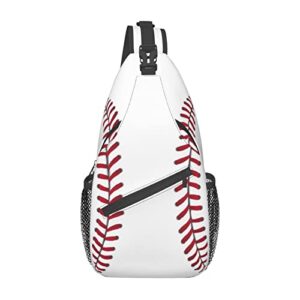 baseball chest sling bag casual for women men crossbody sling backpack shoulder bag for travel hiking gym