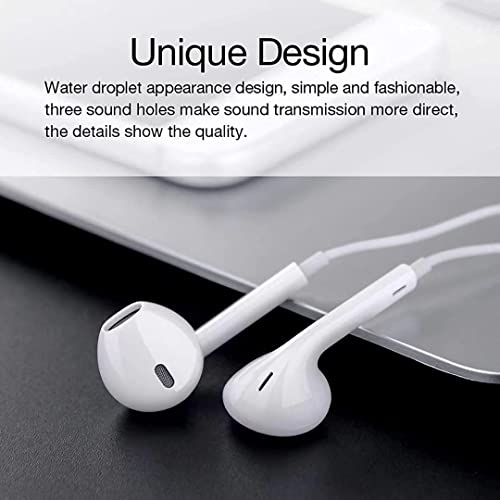 Wired Earphones for iPhone, Headphones with Microphone and Volume Control, Microphone Headset Compatible with iPhone 14/13/12/11 Pro Max Xs/XR/X/7/8 Plus Plug and Play