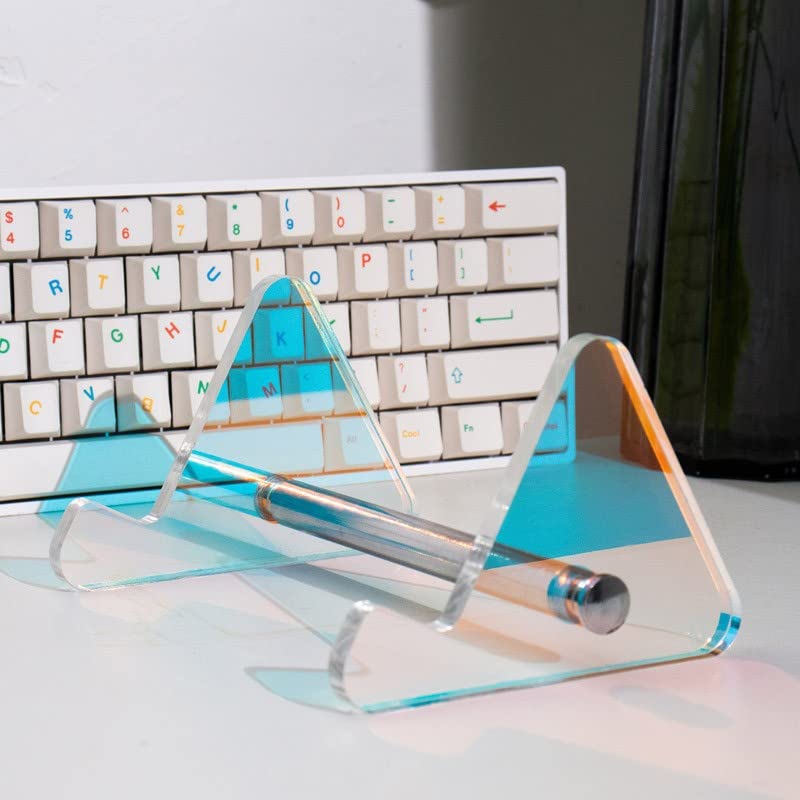 Acrylic Keyboard Display Stand Holder Colorful Mechanical Computer Keyboard Stand Shelf for Desk Transparent Acrylic Stand 2/3 Tier Keyboards Storage Holder Tray for Computer Tablet Picture Frame