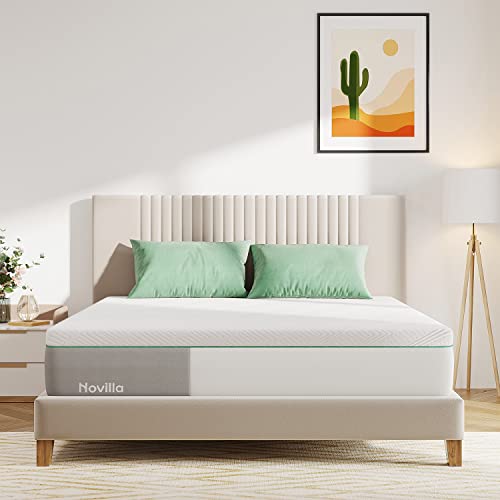 Novilla King Size Mattress, 12 Inch Gel Memory Foam King Mattress for Cooling Sleep & Pressure Relief, Medium Soft with Motion Isolation, Mattress in a Box, Lullaby