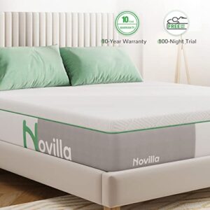 Novilla King Size Mattress, 12 Inch Gel Memory Foam King Mattress for Cooling Sleep & Pressure Relief, Medium Soft with Motion Isolation, Mattress in a Box, Lullaby