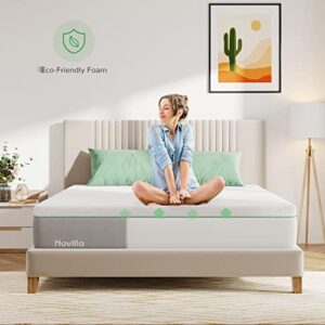 Novilla King Size Mattress, 12 Inch Gel Memory Foam King Mattress for Cooling Sleep & Pressure Relief, Medium Soft with Motion Isolation, Mattress in a Box, Lullaby