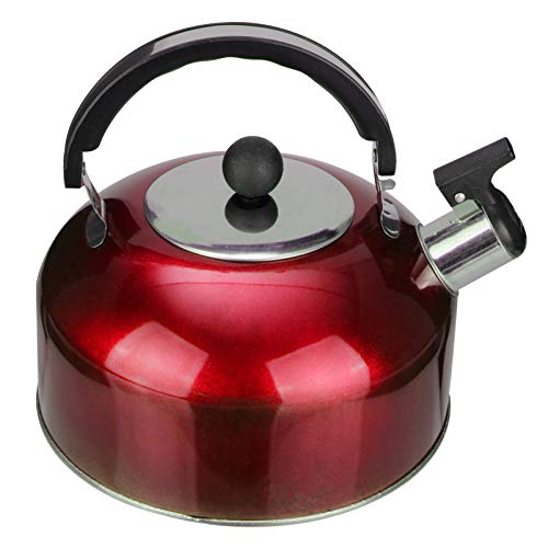 Boiling Stovetop Kettles Stainless Steel Stovetop Tea Pot Whistling Tea Kettle Metal Tea Kettles Whistling Teapots Loud Whistle Tea Pots Water Kettles Red Stainless Steel Tea Kettle ( Color : Red )