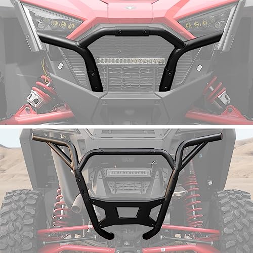 A & UTV PRO Front & Rear Bumper Kit for for Polaris RZR PRO XP/XP 4 2020 2021 2022 2023, Heavy Duty Combined Brushguard Bumper Protector Accessories, Replace OEM # 2883746-458, 2883748-458, 2 Set