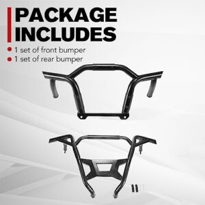 A & UTV PRO Front & Rear Bumper Kit for for Polaris RZR PRO XP/XP 4 2020 2021 2022 2023, Heavy Duty Combined Brushguard Bumper Protector Accessories, Replace OEM # 2883746-458, 2883748-458, 2 Set