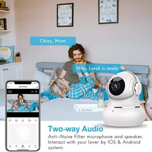 litokam Indoor Security Cameras 4pcs, 1080P Pet Camera with Night Version, 360° Smart Cameras with Motion Detection, 2-Way Audio, WiFi Home Camera Compatible with Alexa