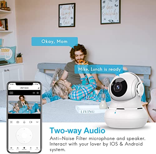 litokam Indoor Security Cameras 4pcs, 1080P Pet Camera with Night Version, 360° Smart Cameras with Motion Detection, 2-Way Audio, WiFi Home Camera Compatible with Alexa