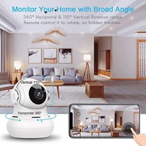 litokam Indoor Security Cameras 4pcs, 1080P Pet Camera with Night Version, 360° Smart Cameras with Motion Detection, 2-Way Audio, WiFi Home Camera Compatible with Alexa