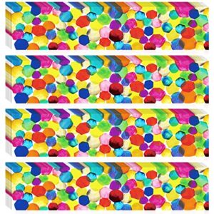 60 pcs classroom bulletin board borders, colorful dot classroom borders for bulletin board, chalkboard scalloped borders back to school classroom decor for teacher student use, 2.8 x 11 inches