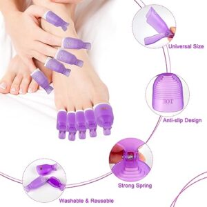 Gel Nail Polish Remover Tools Kit, 20 Toenail & Finger Nail Clips 120 Ml Push Down Pump Dispenser Bottle 200 Nail Remover Pads 200 Lint Free Nail Wipes Cuticle Pusher & Peeler Nail Brush 2 Nail Files