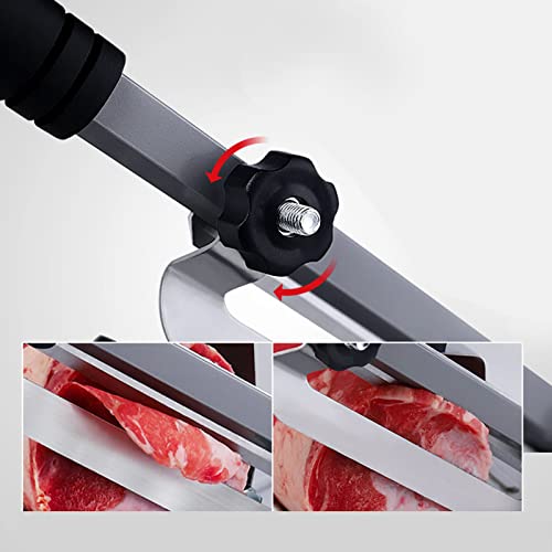 Thickened Upgraded Stainless Steel Meat Cutter Manual Frozen Meat Slicer Beef Mutton Roll Food Slicer Slicing Machine for Home Cooking of Hot Pot Shabu Shabu Korean BBQ