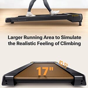 UREVO Incline Under Desk Treadmill, Walking Pad with 5%, 7%, Max 9% Auto Incline, 2.5HP Inclined Walking Treadmill with Remote Control and LED Display for Home and Office