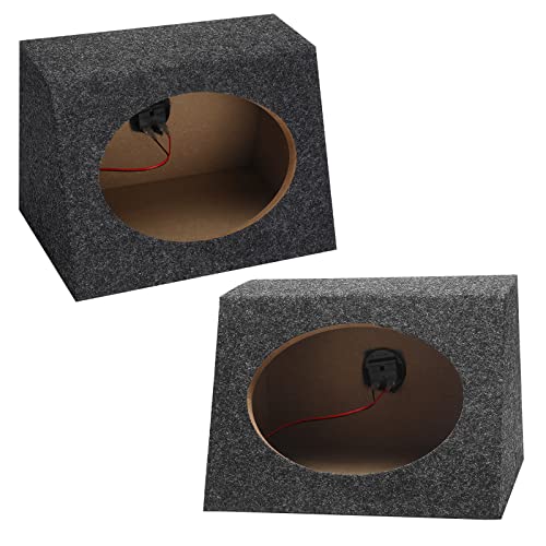 BBTO 2 Pieces Angled Style Car Audio Speaker Box 6 x 9 Inch Car Audio Enclosures Sturdy Constructed Truck Speaker Box for Home Vehicle Car Subwoofer Sound Supplies