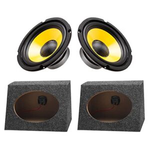 BBTO 2 Pieces Angled Style Car Audio Speaker Box 6 x 9 Inch Car Audio Enclosures Sturdy Constructed Truck Speaker Box for Home Vehicle Car Subwoofer Sound Supplies