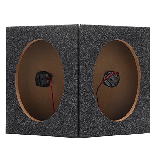 BBTO 2 Pieces Angled Style Car Audio Speaker Box 6 x 9 Inch Car Audio Enclosures Sturdy Constructed Truck Speaker Box for Home Vehicle Car Subwoofer Sound Supplies