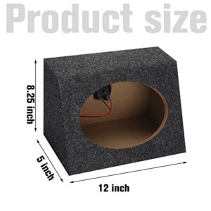 BBTO 2 Pieces Angled Style Car Audio Speaker Box 6 x 9 Inch Car Audio Enclosures Sturdy Constructed Truck Speaker Box for Home Vehicle Car Subwoofer Sound Supplies