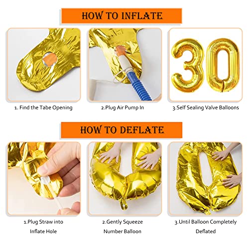 30th Birthday Decorations for Him，Black and Gold So Happy Im Thirty Balloons Banner and Dirty 30 Birthday Decorations for Men or Him