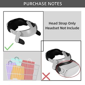 UYGHHK Adjustable Head Strap for Oculus Quest 2, Replacement for Elite Strap, Enhanced Support and Comfort in VR