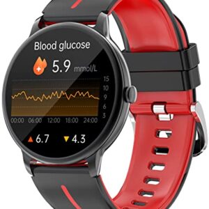 HYSTORM Health Smart Watch (HRV,BG) 1.43" AMOLED Always-on Display Fitness Tracker Watch with Bluetooth Call, 8 Health Apps Blood Glucose Heart Monitor Android iOS Waterproof Smartwatch for Men