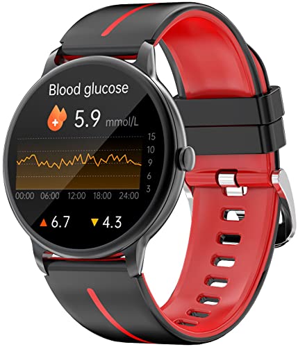 HYSTORM Health Smart Watch (HRV,BG) 1.43" AMOLED Always-on Display Fitness Tracker Watch with Bluetooth Call, 8 Health Apps Blood Glucose Heart Monitor Android iOS Waterproof Smartwatch for Men