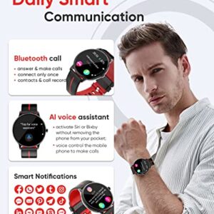 HYSTORM Health Smart Watch (HRV,BG) 1.43" AMOLED Always-on Display Fitness Tracker Watch with Bluetooth Call, 8 Health Apps Blood Glucose Heart Monitor Android iOS Waterproof Smartwatch for Men