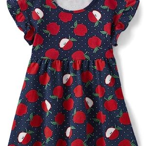 The Children's Place Baby Girls' and Toddler Short Sleeve Fashion Dress, Tidal, 12-18 Months