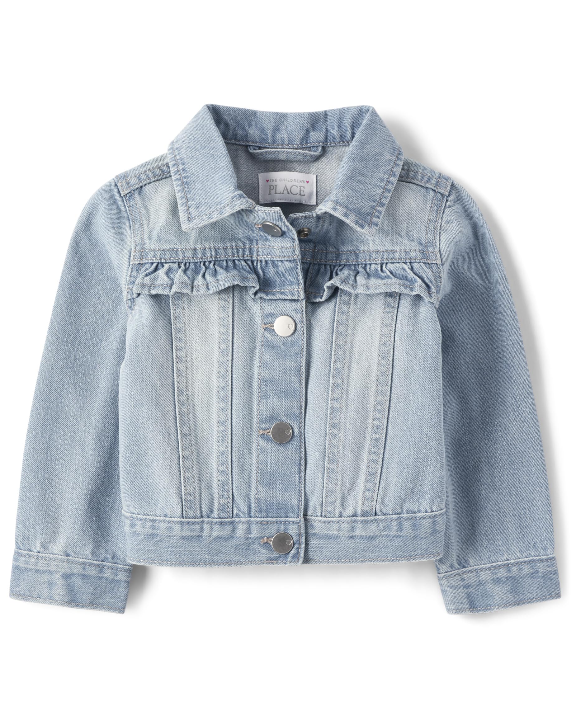 The Children's Place Baby Toddler Girl Denim Jacket, BRAMBLE WASH