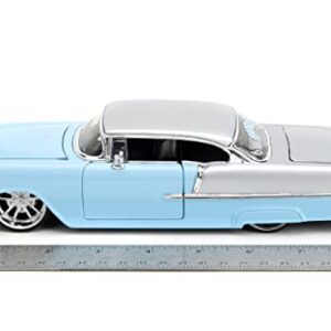 Big Time Muscle 1:24 1955 Chevrolet Bel-Air Die-Cast Car, Toys for Kids and Adults(Light Blue)