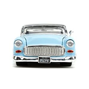 Big Time Muscle 1:24 1955 Chevrolet Bel-Air Die-Cast Car, Toys for Kids and Adults(Light Blue)