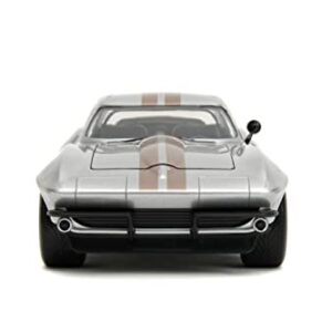 Big Time Muscle 1:24 1966 Chevrolet Corvette Stingray Die-Cast Car, Toys for Kids and Adults(Silver)